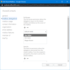 How to share contacts in Office 365?