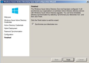 Synchronizing local AD to Office 365 by using DirSync