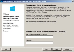 Synchronizing local AD to Office 365 by using DirSync