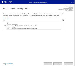 Exchange Hybrid Configuration Wizard step by step guide