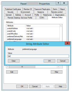 How to change language in Office 365 portal in hybrid setup?