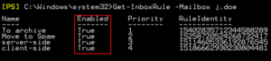 Managing users’ Outlook rules using PowerShell