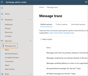 Message tracking in Office 365 - how to trace messages