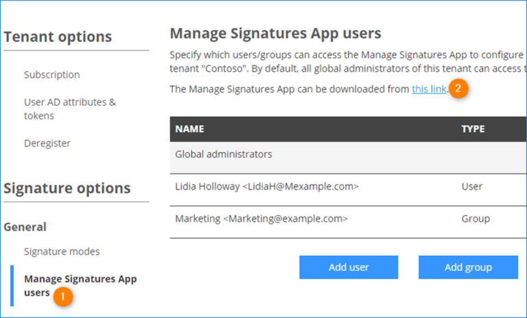 Different signatures added to emails sent from shared and user mailboxes