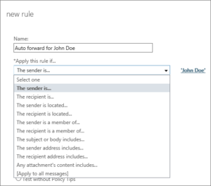 How to forward emails in Exchange 2019/2016/2013 with mail flow rules