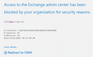 How to block external access to Exchange 2019 via Client Access Rules?