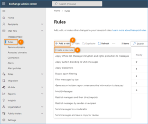 How to block outgoing emails with mail flow rules in Office 365
