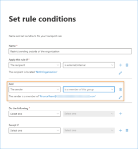 How to block outgoing emails with mail flow rules in Office 365