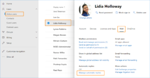 How to set up out of office messages in Office 365