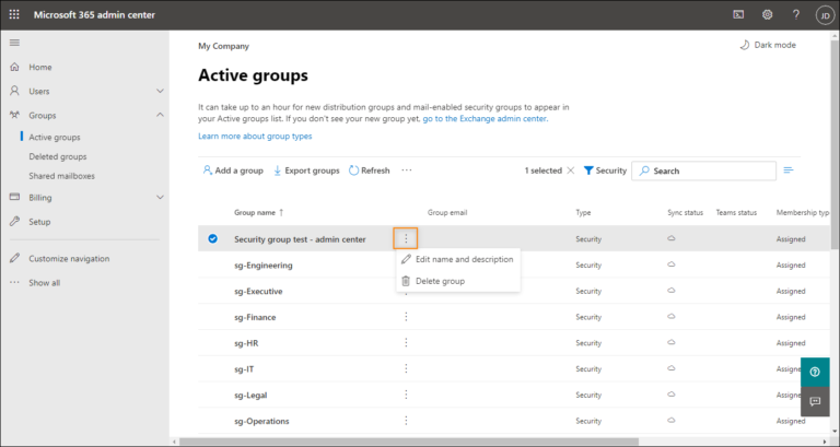 Office 365 security groups – learn how to manage them