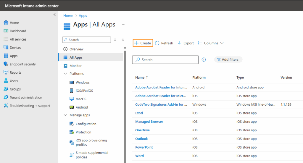 A quick guide to deploy an app via Microsoft Intune