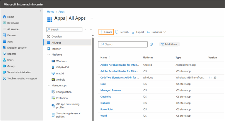 A quick guide to deploy an app via Microsoft Intune