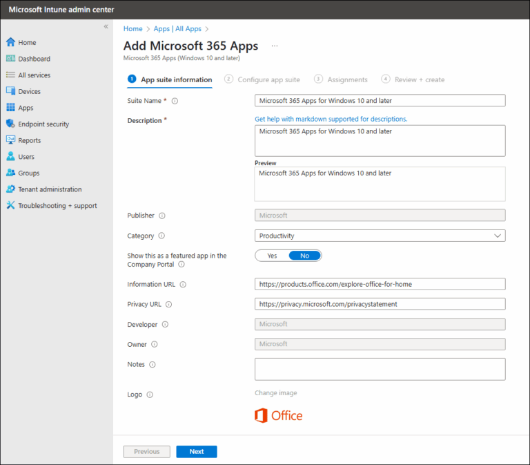 A quick guide to deploy an app via Microsoft Intune