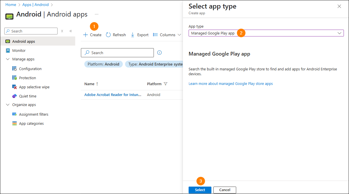 How to deploy Microsoft Outlook for Android via Intune