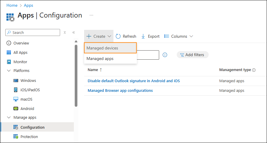 How to deploy Microsoft Outlook for Android via Intune