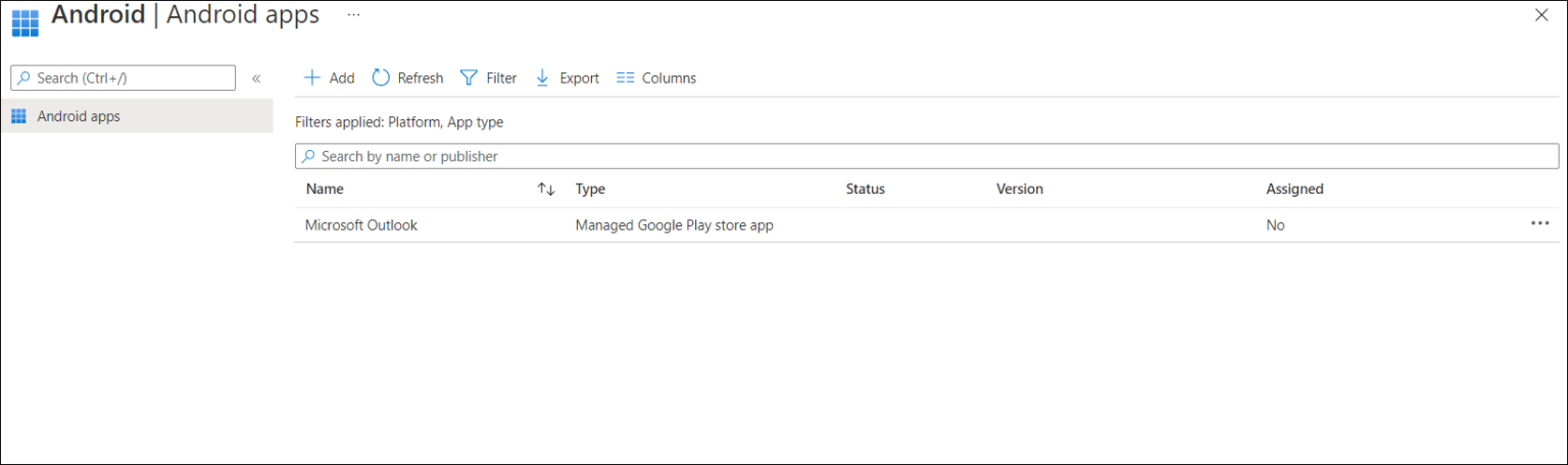 How to deploy Microsoft Outlook for Android via Intune