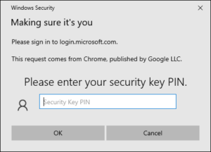 YubiKey setup in the context of a Microsoft 365 tenant