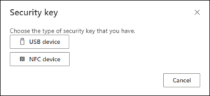 YubiKey setup in the context of a Microsoft 365 tenant