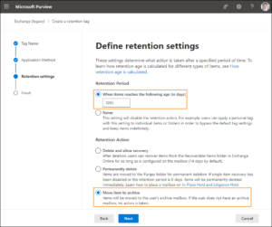 Archive policy configuration in Microsoft 365 (Office 365)