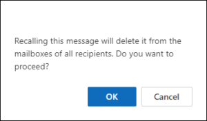 How does the new message recall work in Microsoft 365