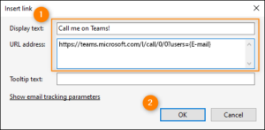 How to add a Teams call link to your email signature