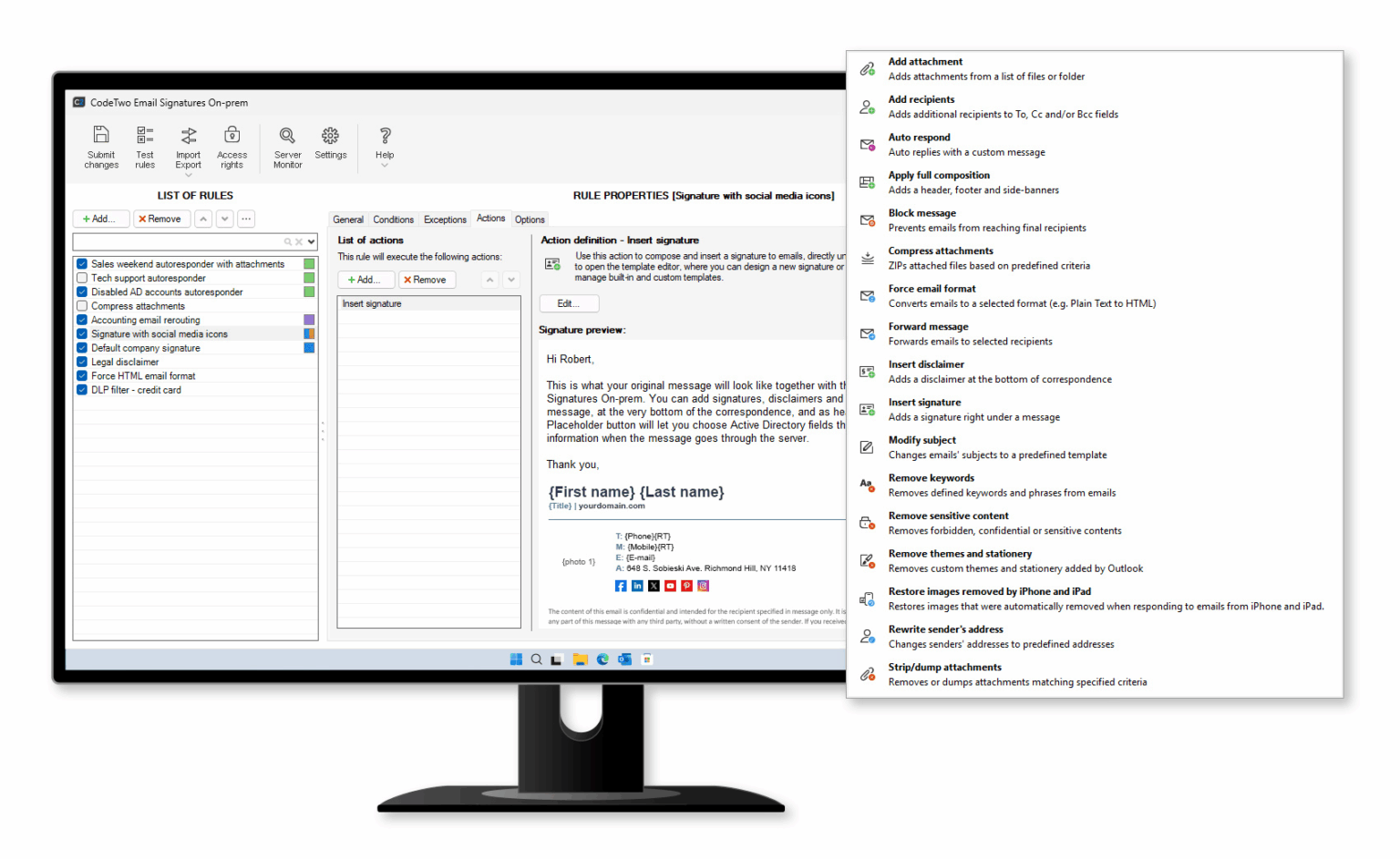 New CodeTwo email signature product for Exchange Server SE