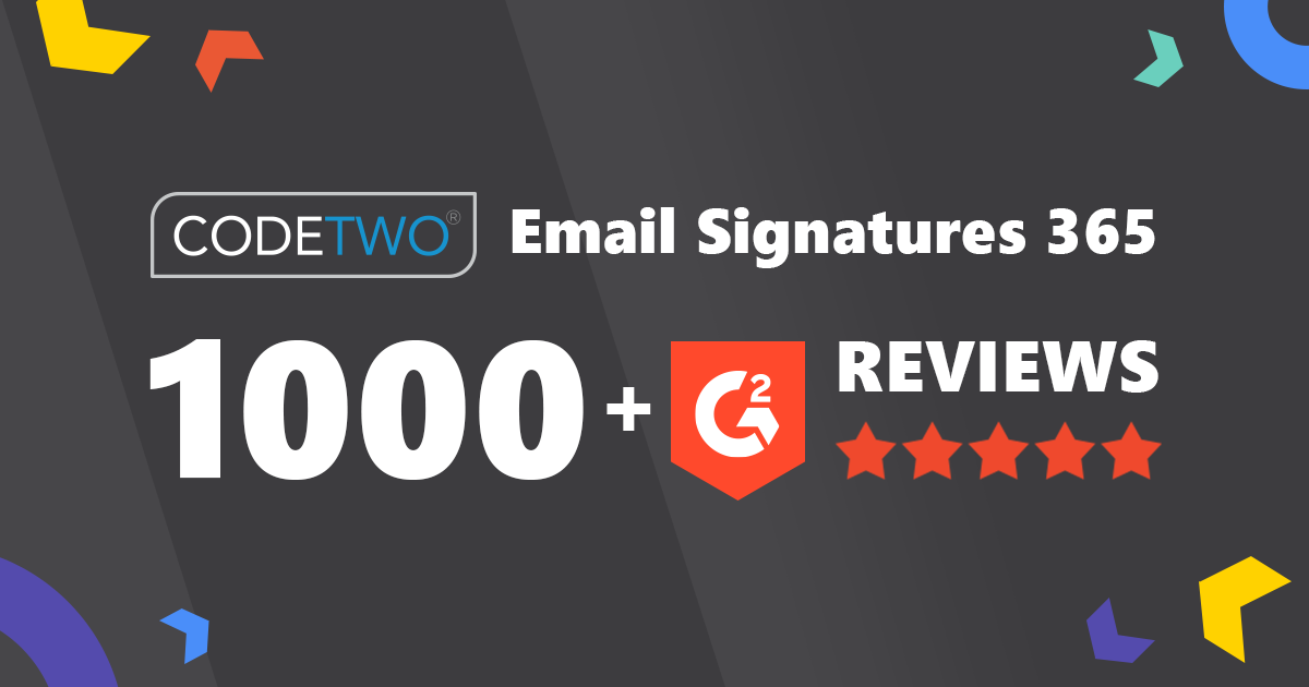 CodeTwo reaches 1,000 reviews on G2.com