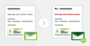 How to add a warning message to emails from external addresses?