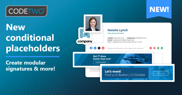 Create modular email signatures with dynamic content