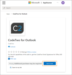 CodeTwo signatures add-in first to become available on AppSource