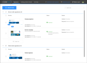 CodeTwo’s cloud email signature management redesigned