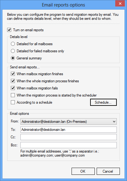 Generate migration reports directly in CodeTwo migration tools