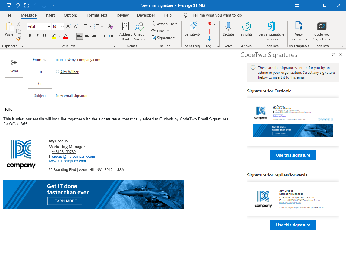 Office 365 Microsoft 365 Email Signature Management Software CodeTwo