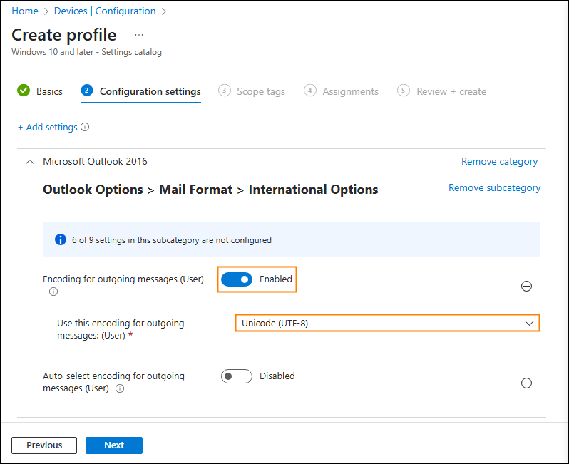 Non-Latin or accented characters are displayed incorrectly in emails