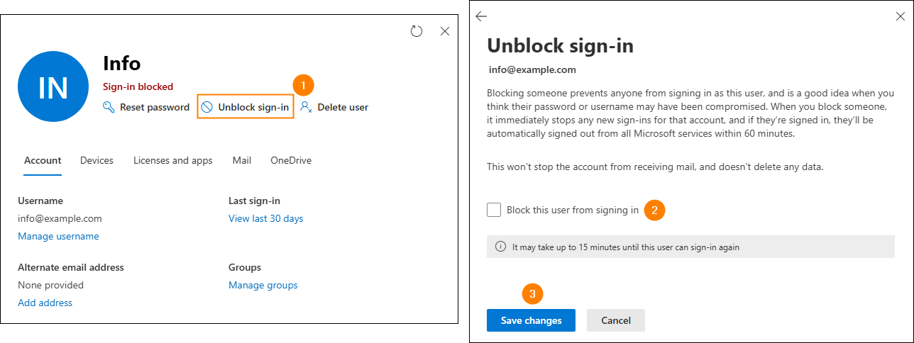 How to set a password for a shared mailbox