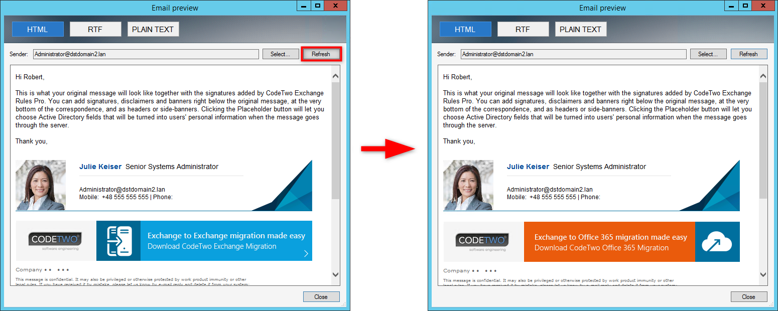How to add dynamically changing image links to emails