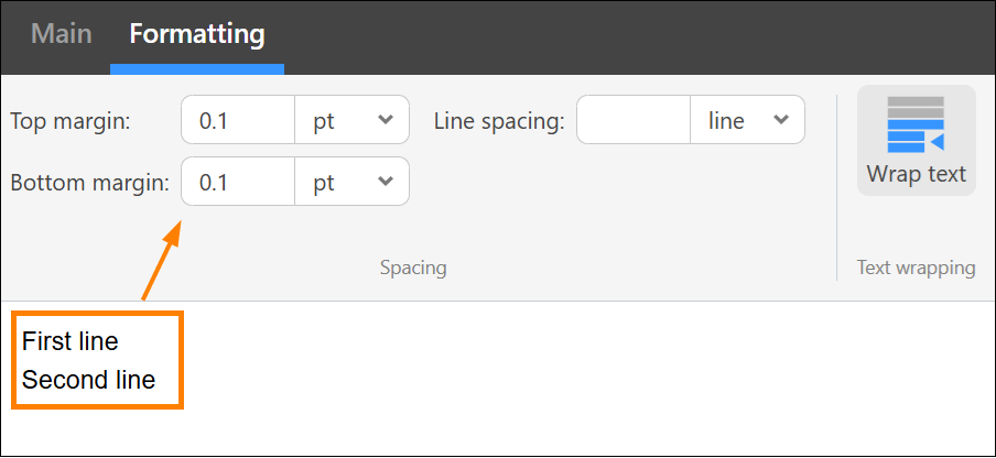 How to adjust line spacing in a signature template in CodeTwo software