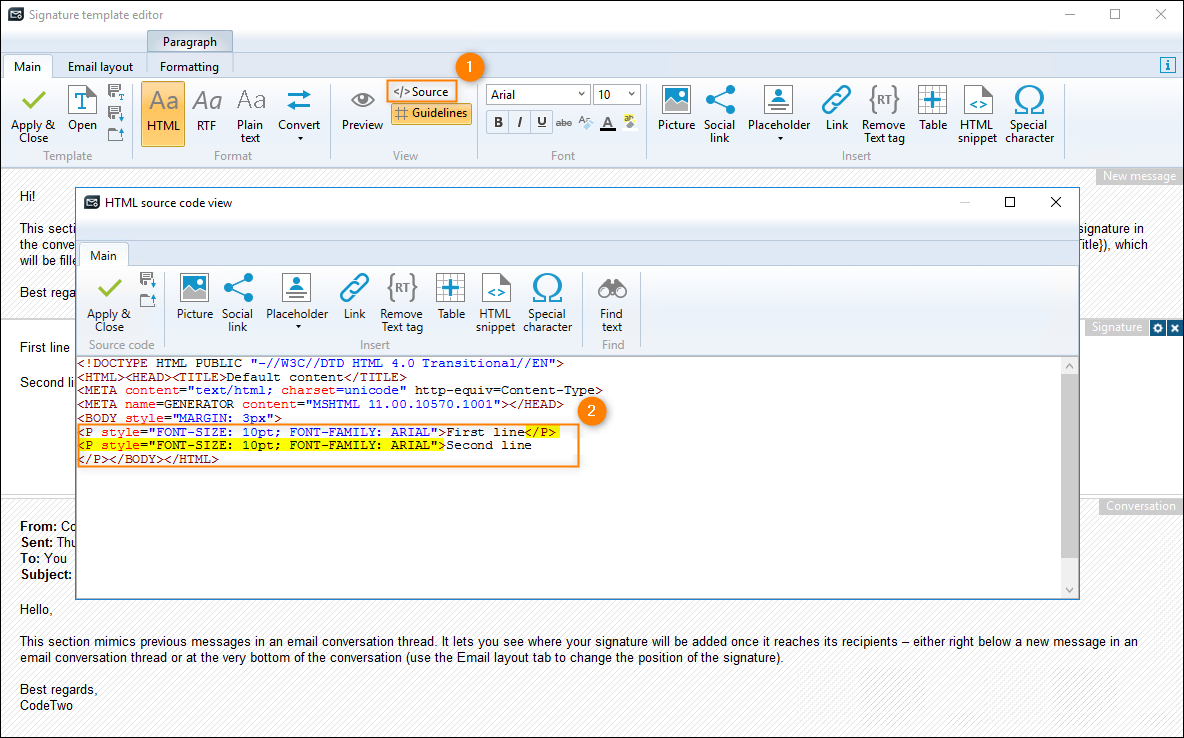 How To Reduce Line Spacing In A Signature Template
