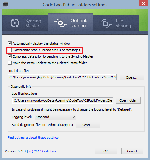 How To Activate The Synchronization Of Readunread Status Of Messages