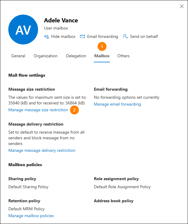 Changing message size limits
