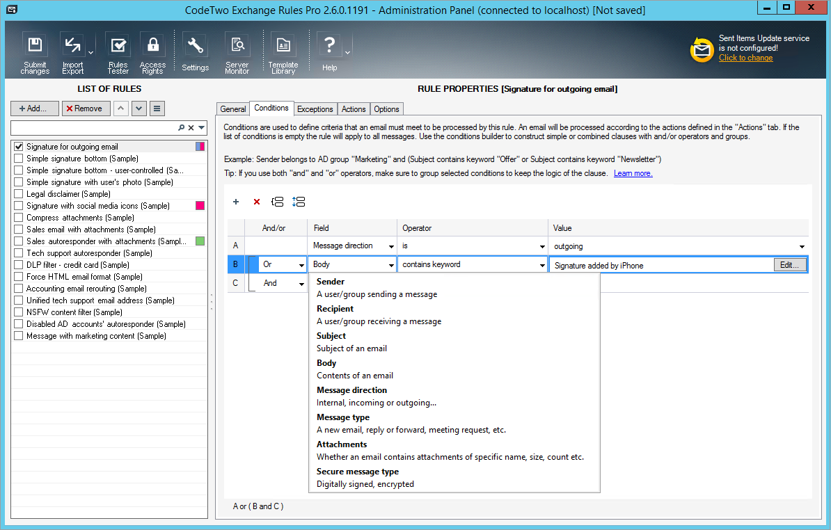 Email rules manager for Exchange | CodeTwo Exchange Rules Pro