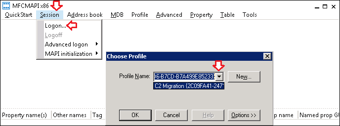 Failed to configure MAPI profile