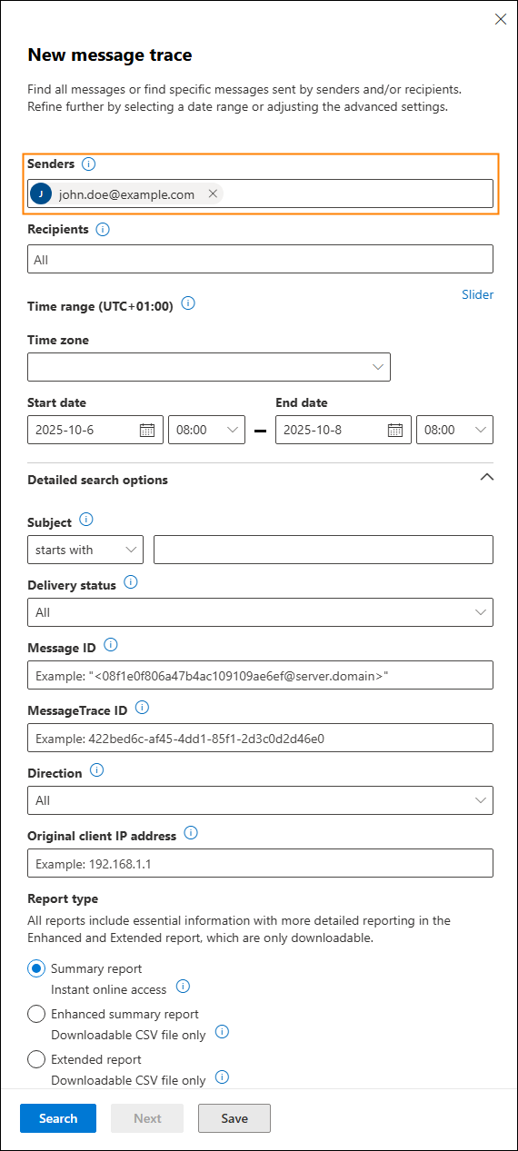 How to create an extended message trace report in Microsoft 365