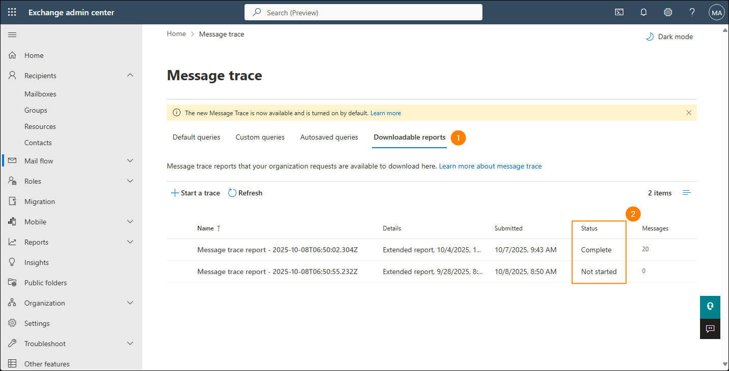 How to create an extended message trace report in Microsoft 365