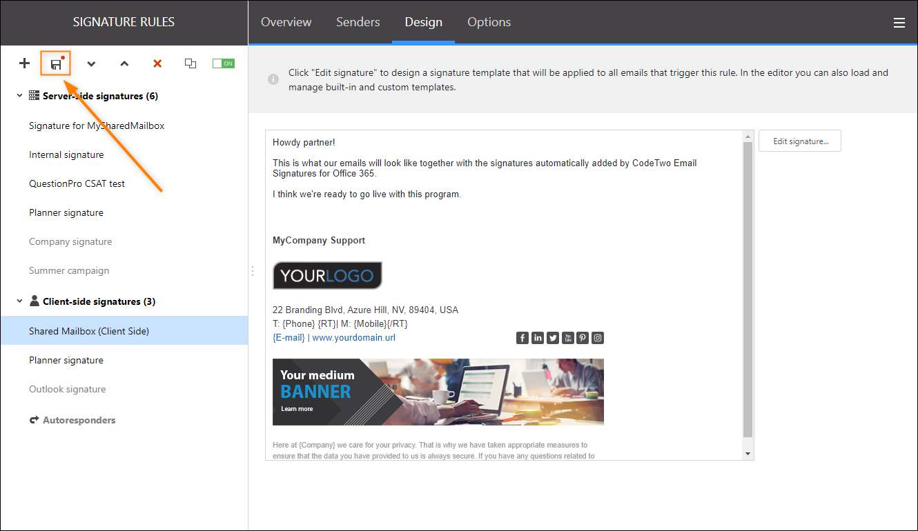 How to add signatures to Office 365 shared or resource mailboxes