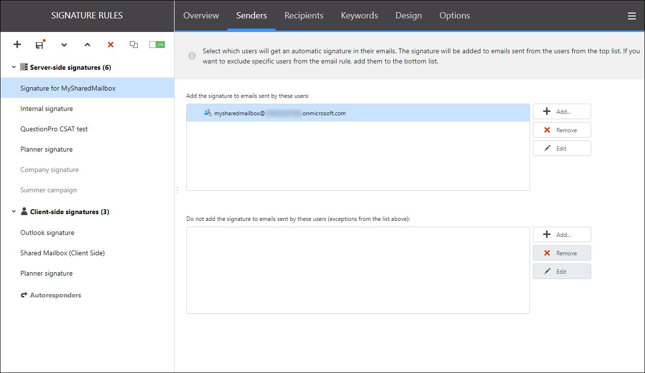How to add signatures to Office 365 shared or resource mailboxes