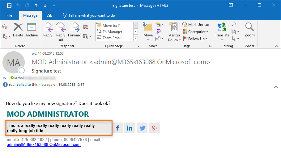 How to avoid wrapping of text in email signatures How to avoid wrapping of text in email signatures