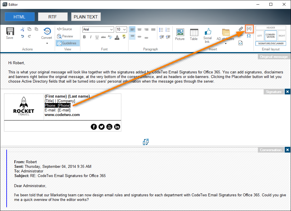 How to automatically remove signature elements (placeholders) that cannot be replaced with AD data