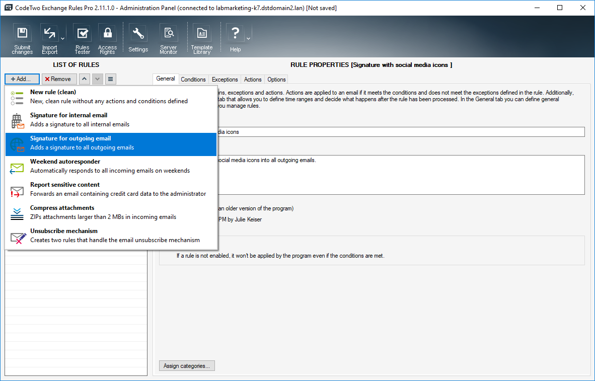 How to import an HTML signature template into CodeTwo email signature ...