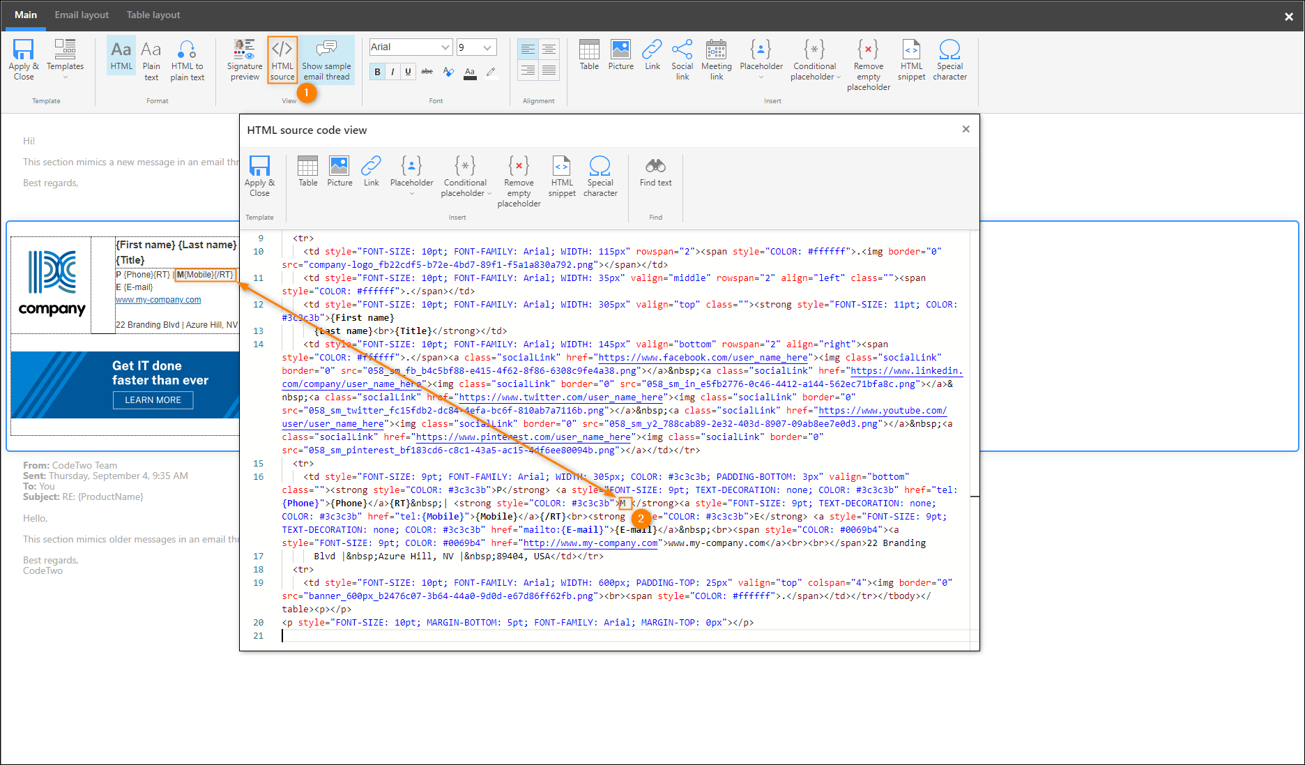 How to fix spaces disappearing from email signatures
